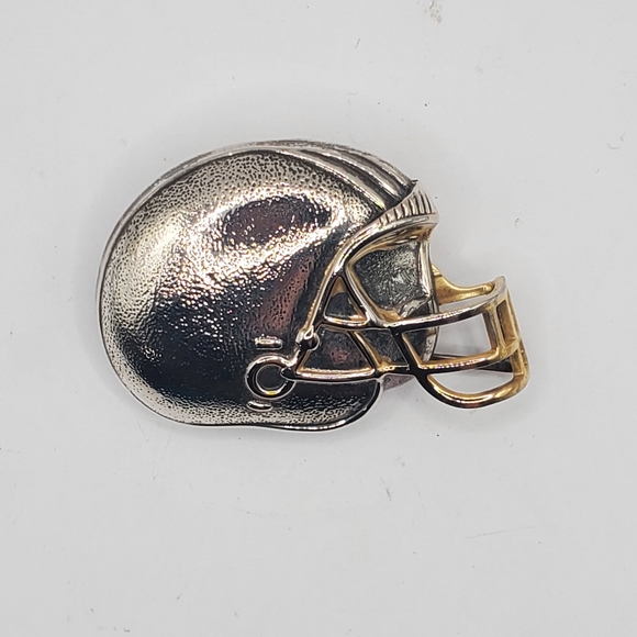 Jewelry | Football Helmet Pin Brooch Silver And Gold Tone Statement ...